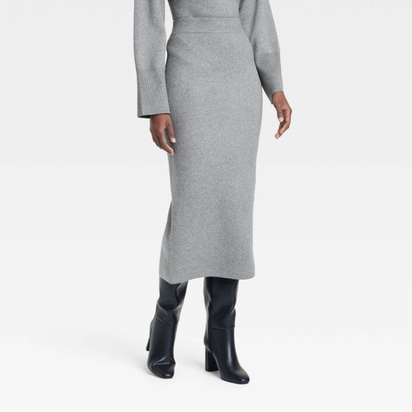 a new day | Skirts | Womens Cozy Knit Midi Sweater Skirt A New Day Gray ...
